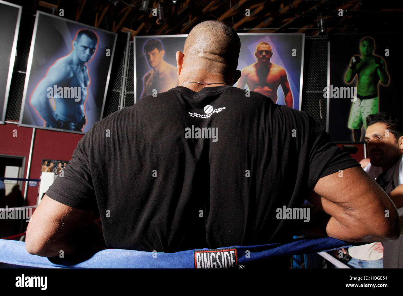 UFC fighter Alistair Overeem broad back is pictured as photos of UFC ...