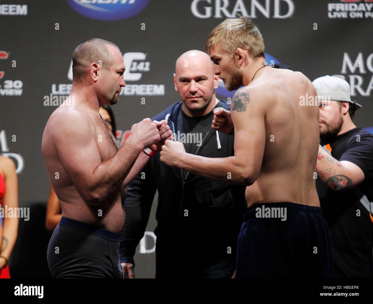 UFC fighters Vladimir Matyushenko, left, and Alexander Gustafsson ...