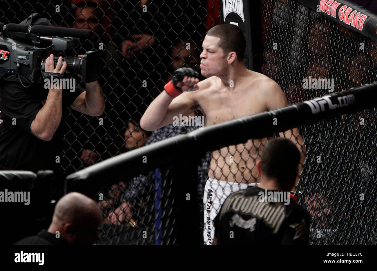 UFC fighter Nate Diaz before his fight with Donald Cerrone at UFC 141 ...