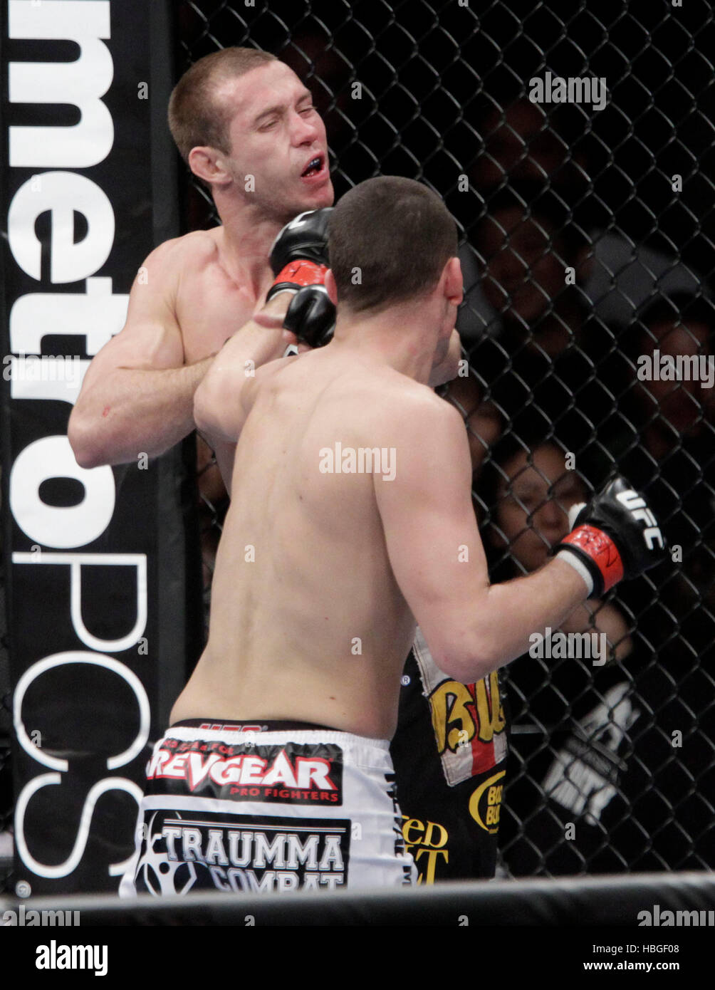 UFC fighter Nate Diaz, right, fights Donald Cerrone at UFC 141 at the ...