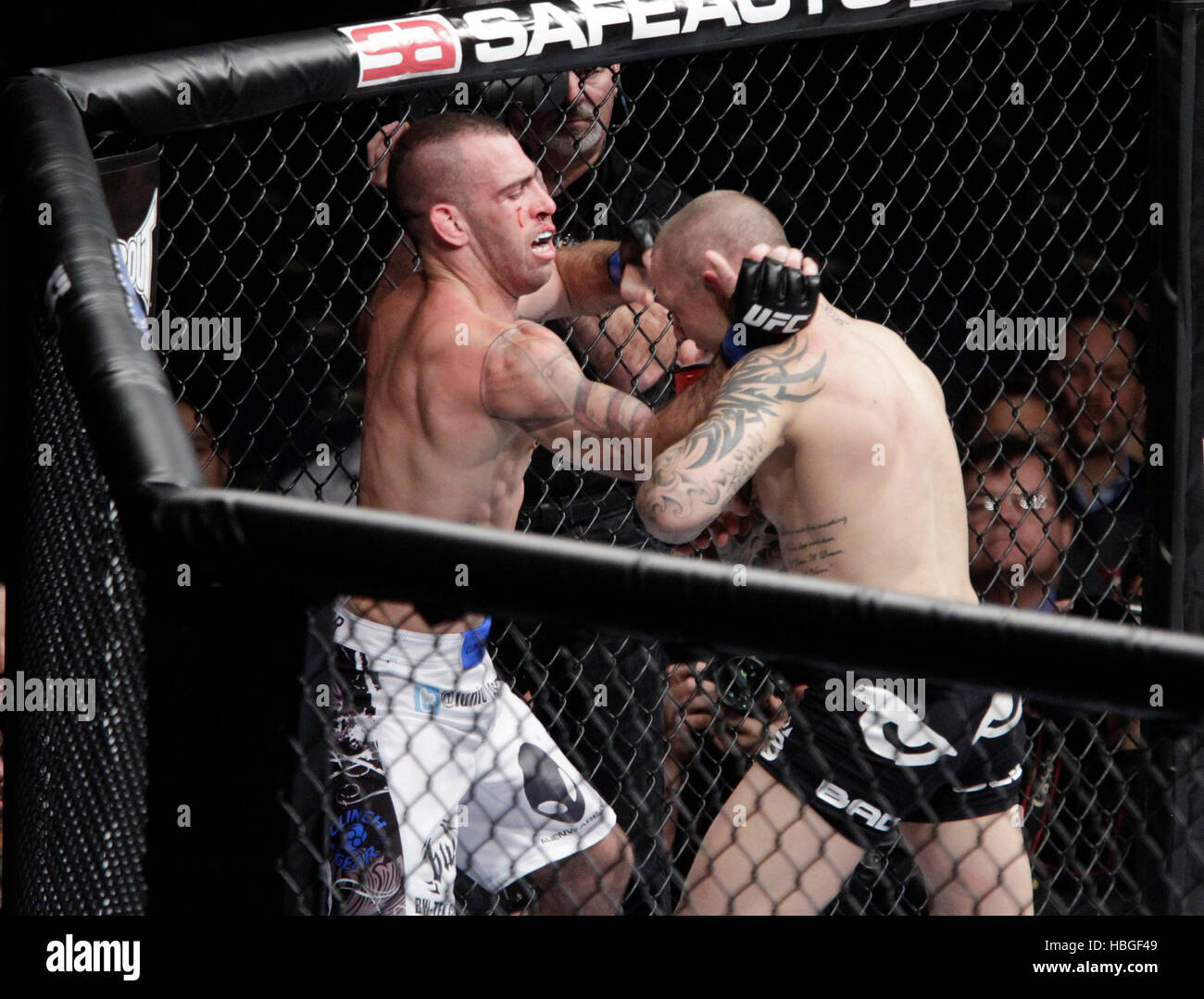 UFC fighter Ross Pearson, right, fights Junior Assuncao at UFC 141 at ...