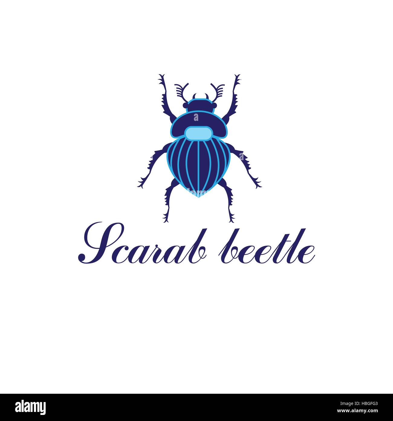 Scarab beetle isolated on Stock Vector Images - Alamy