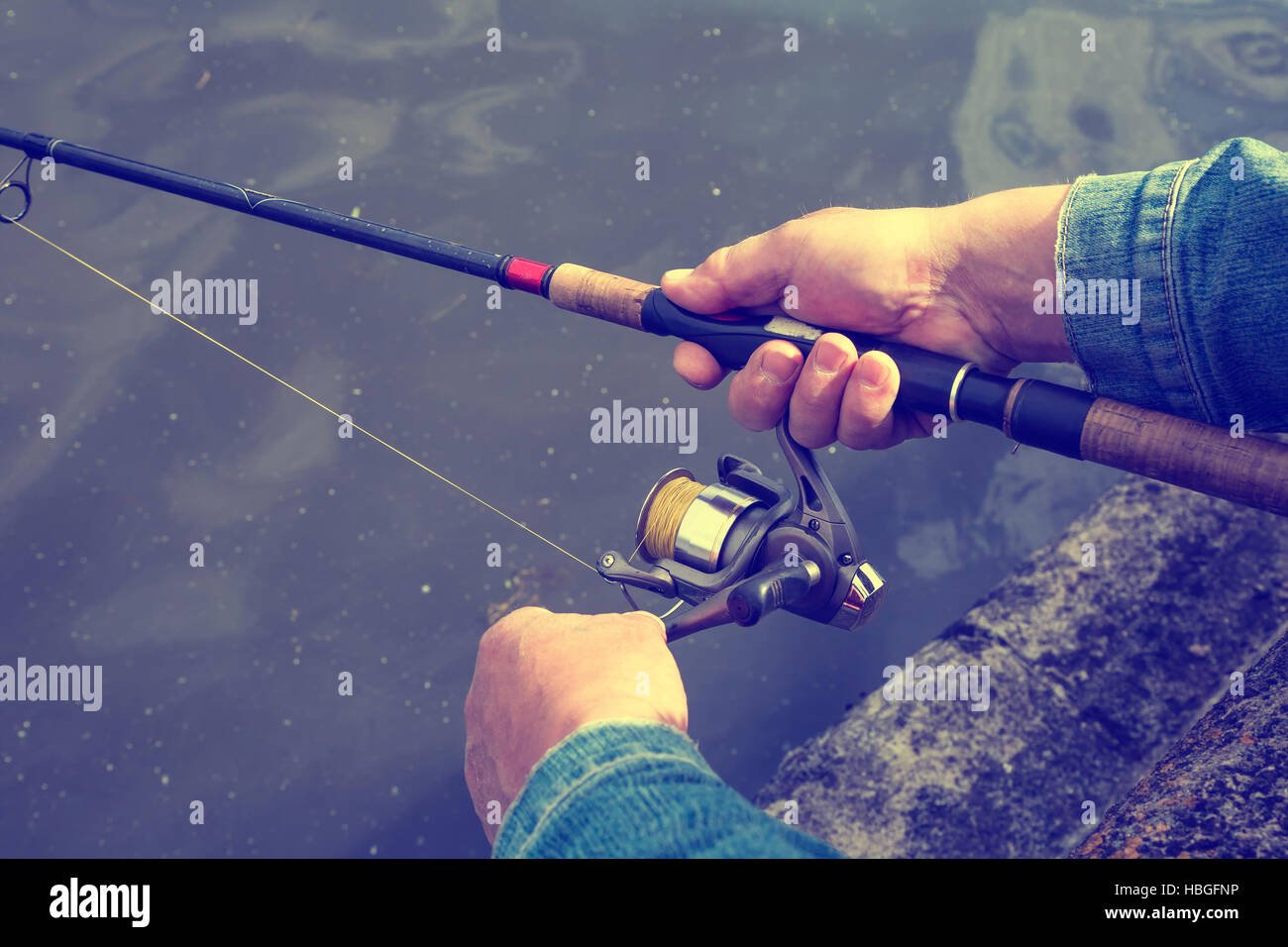 Fishing rod reel hi-res stock photography and images - Alamy