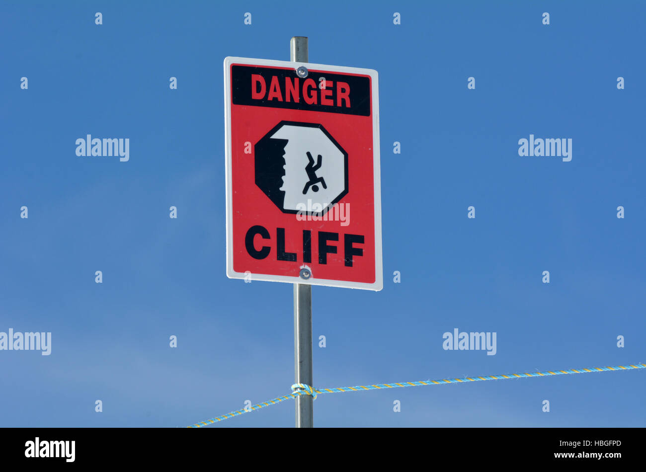 Danger Sign Steep Terrain High Resolution Stock Photography and Images ...