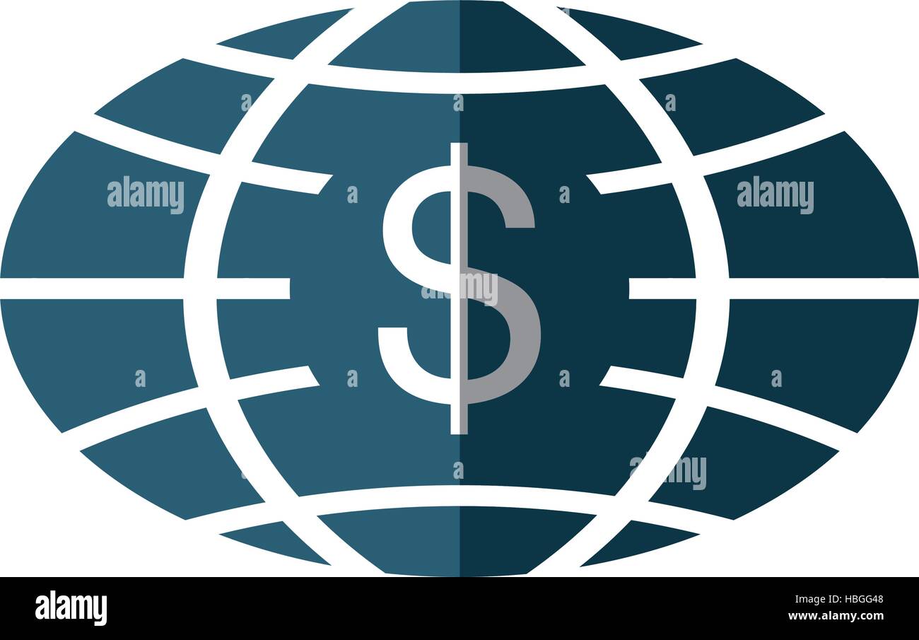 planet with money symbol vector illustration design Stock Vector Image ...