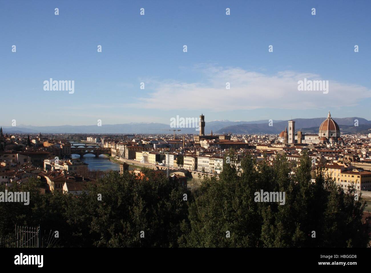Florence, view from Piazzale Michelangelo Stock Photo - Alamy