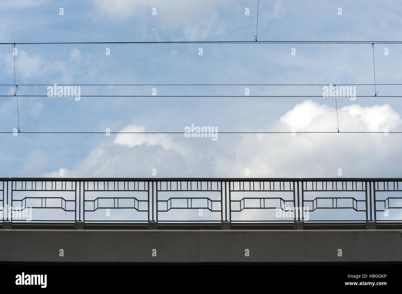 Bridge for electric trains Stock Photo - Alamy