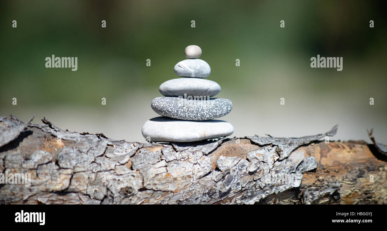 stone pebble tower Stock Photo - Alamy