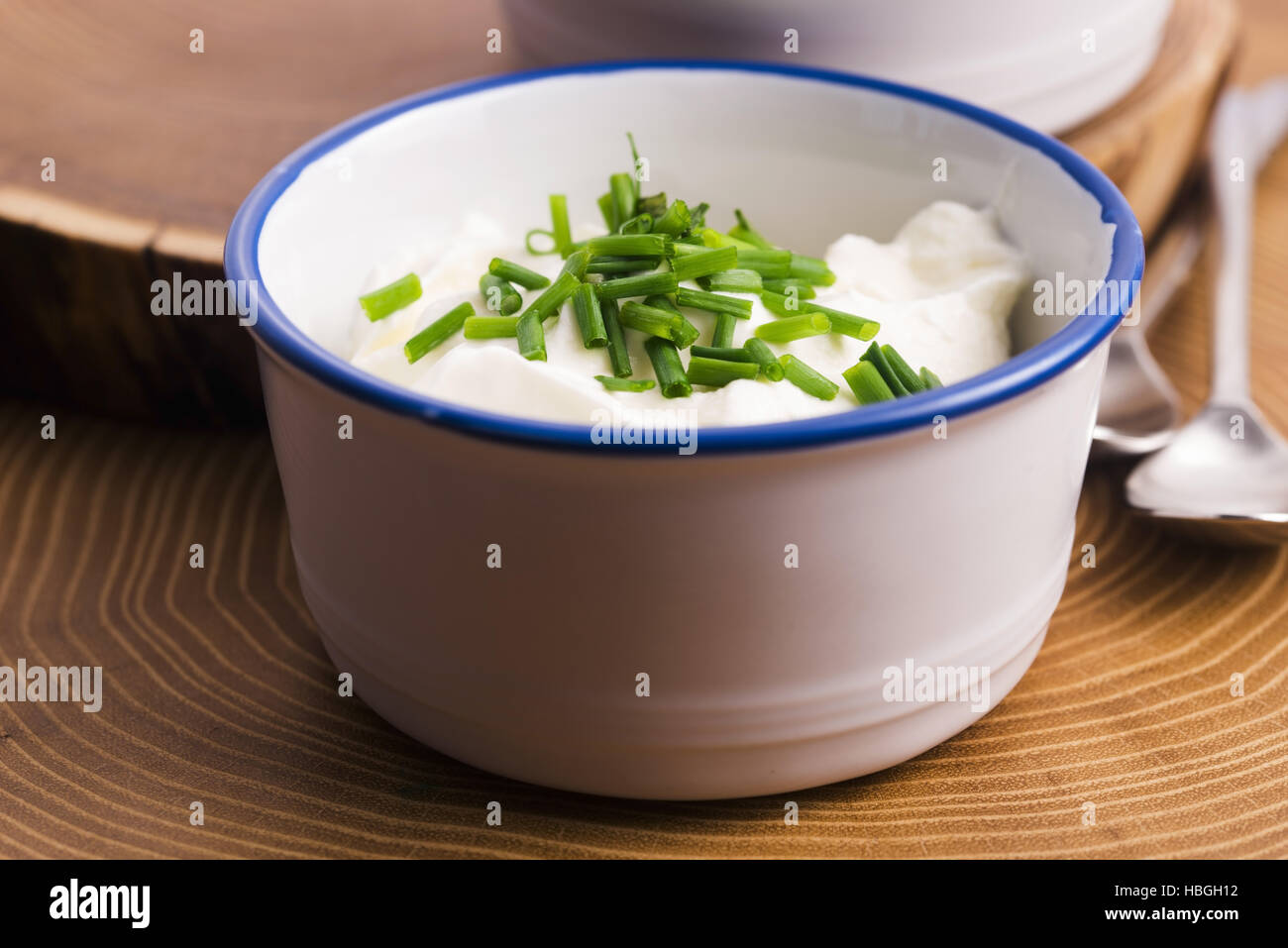 cottage cheese with chives Stock Photo - Alamy