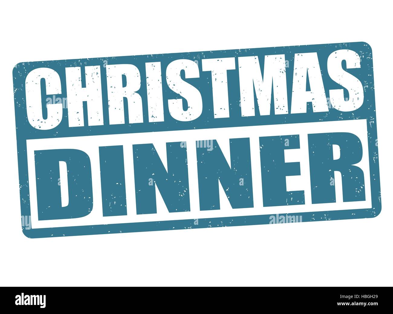 Christmas dinner grunge rubber stamp on white background, vector ...