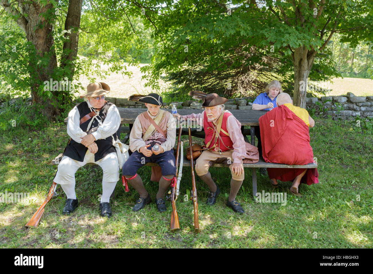 Reenactors at Fort Klock restoration, St. Johnsville, New York Stock ...