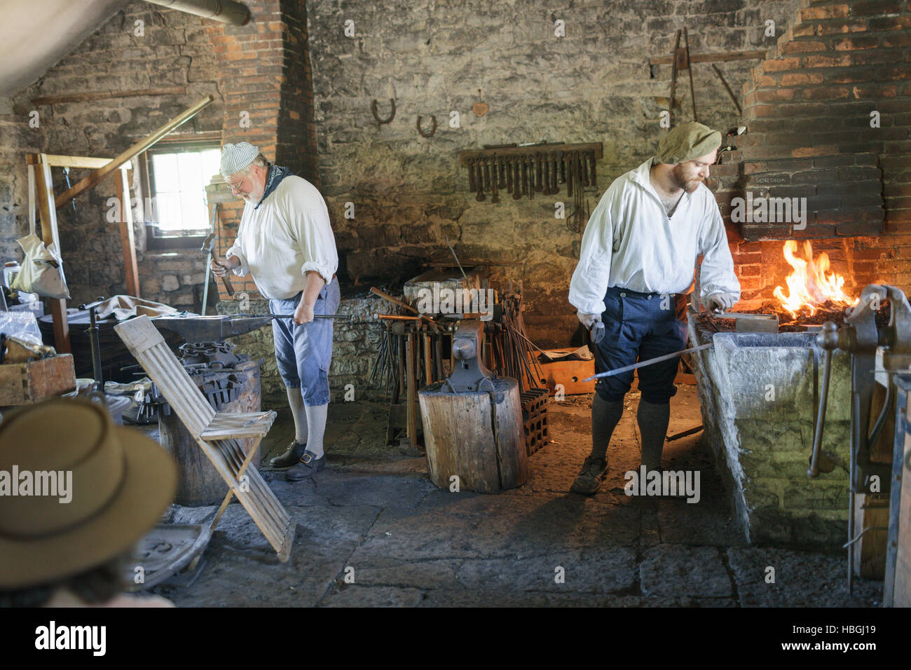Blacksmith forge, Fort Klock restoration, St. Johnsville, New York ...
