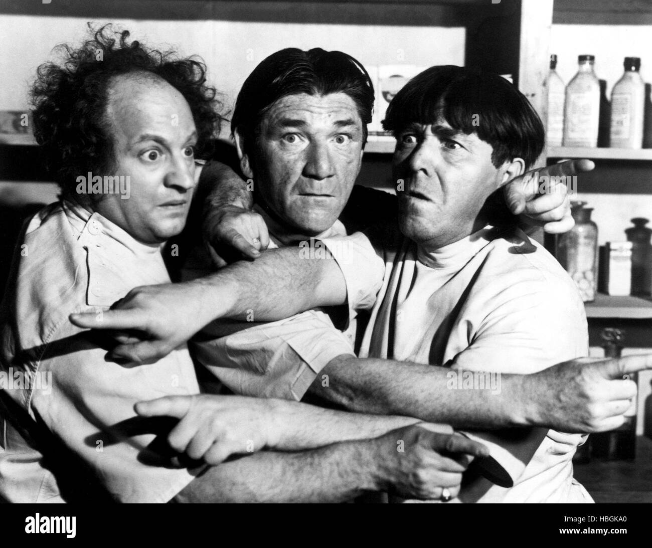 ALL GUMMED UP, from left: Larry Fine, Shemp Howard, Moe Howard [The ...