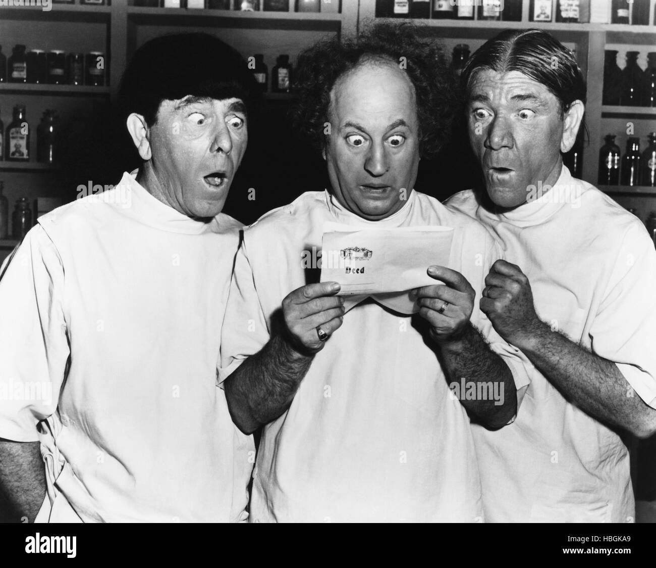 ALL GUMMED UP, from left: Moe Howard, Larry Fine, Shemp Howard, 1947 ...