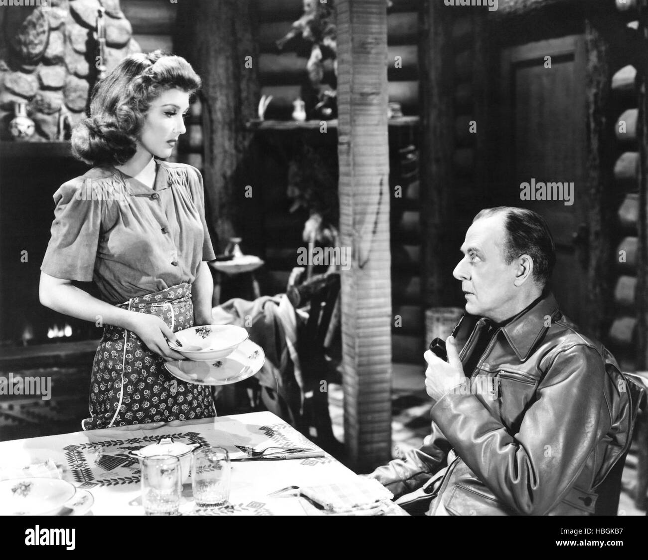 ALASKA HIGHWAY, from left, Jean Parker, Edward Earle, 1943 Stock Photo ...