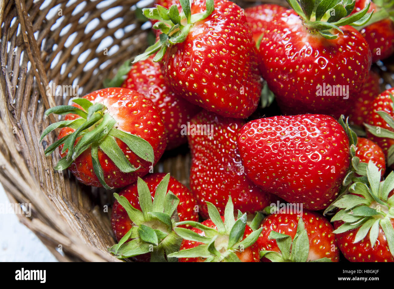 Strawberries in the basket hi-res stock photography and images - Alamy