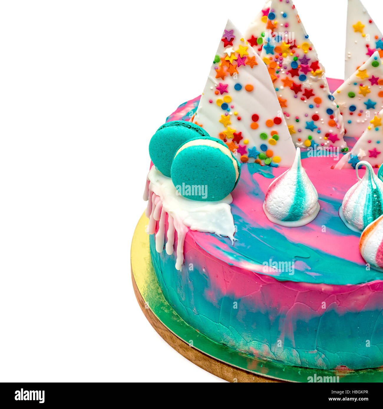 Birthday Vibrant Cake with Colorful Sprinkles Stock Photo - Alamy