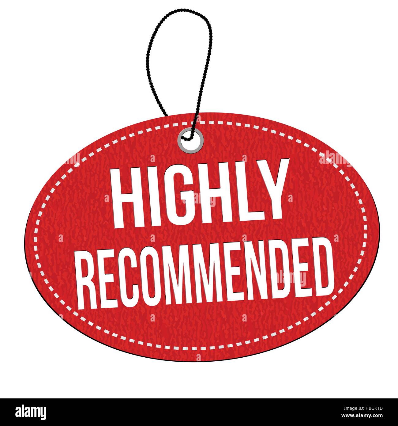 Highly Recommended grunge rubber stamp on white background, vector ...