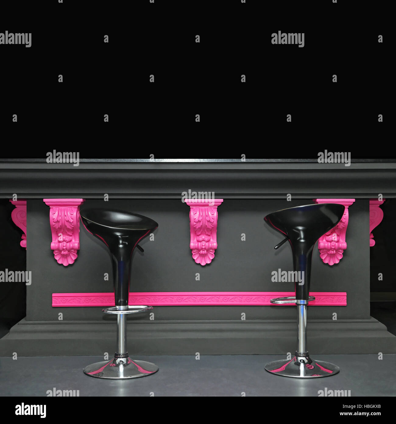 Black stools hi-res stock photography and images - Alamy