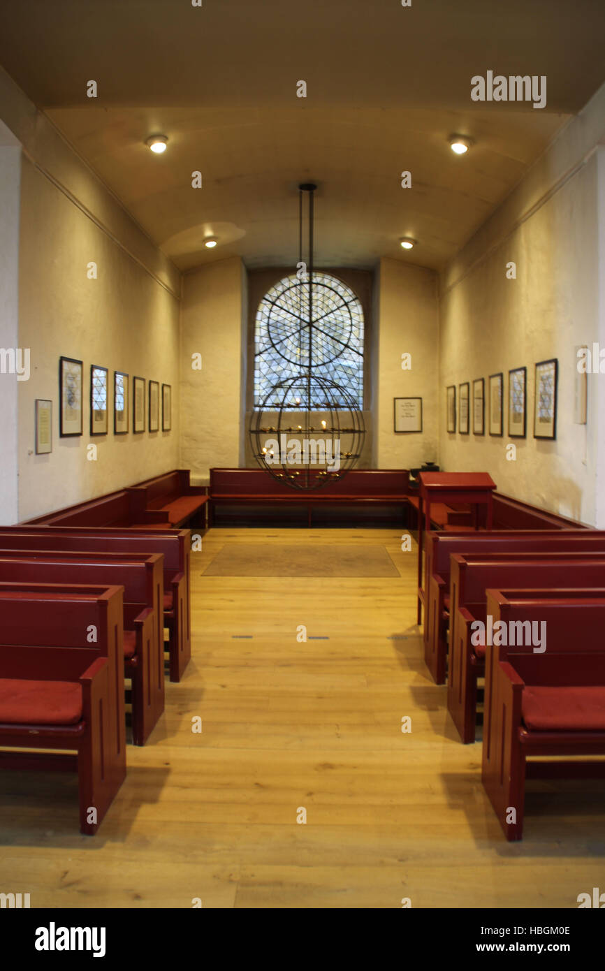 Peace lights in a church Stock Photo - Alamy