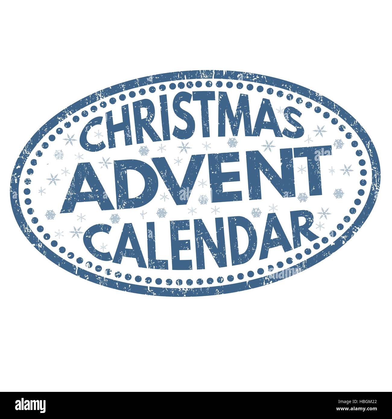 Advent calendar grunge rubber stamp on white background, vector ...