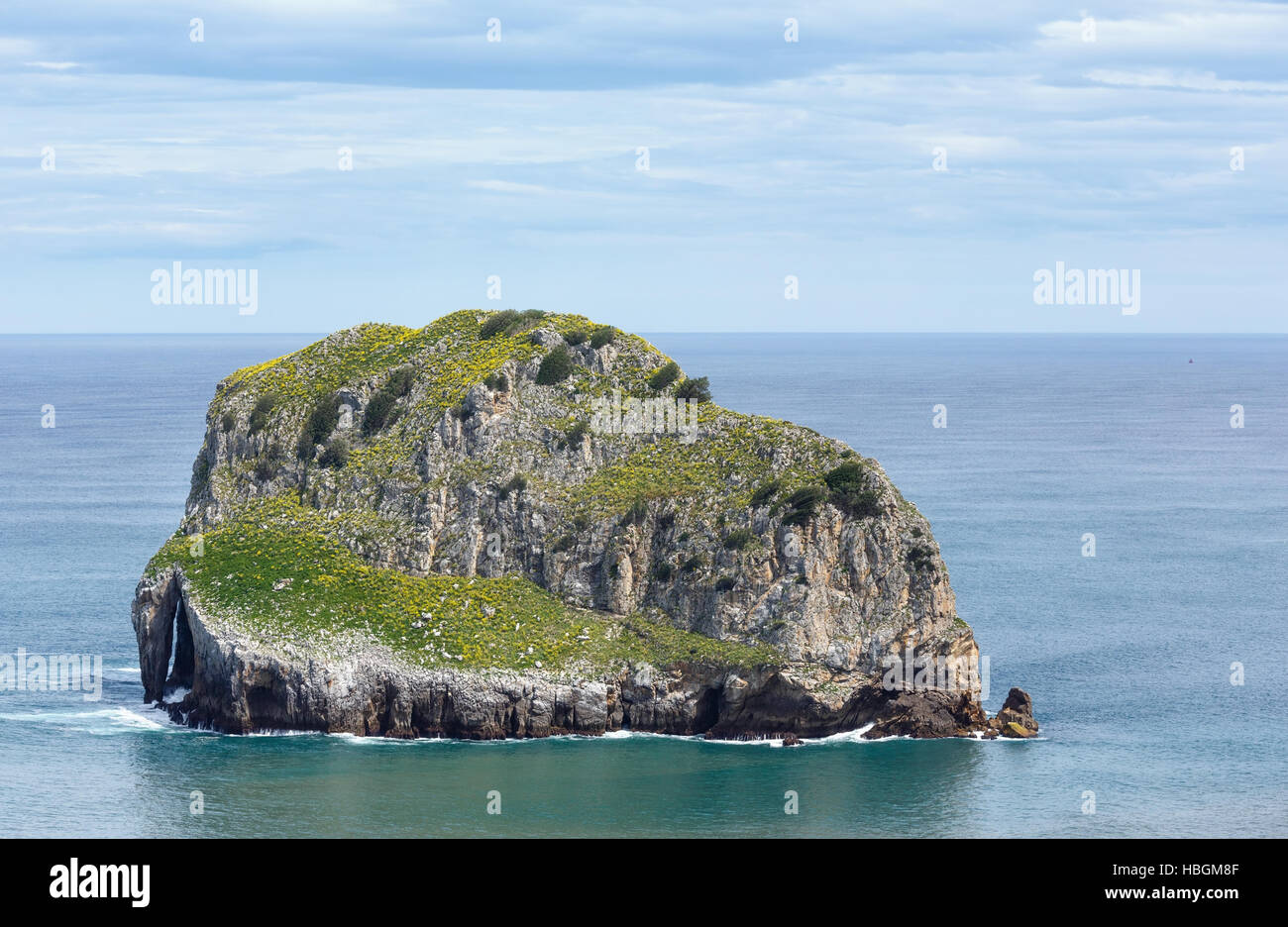 Biscay bay coast landscape, Spain Stock Photo - Alamy