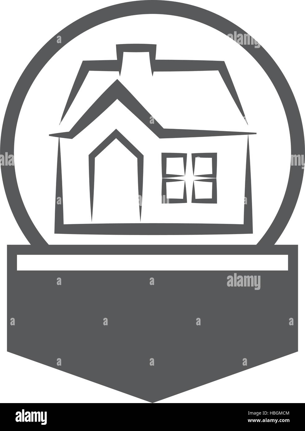 real estate house in tag vector illustration design Stock Vector Image ...