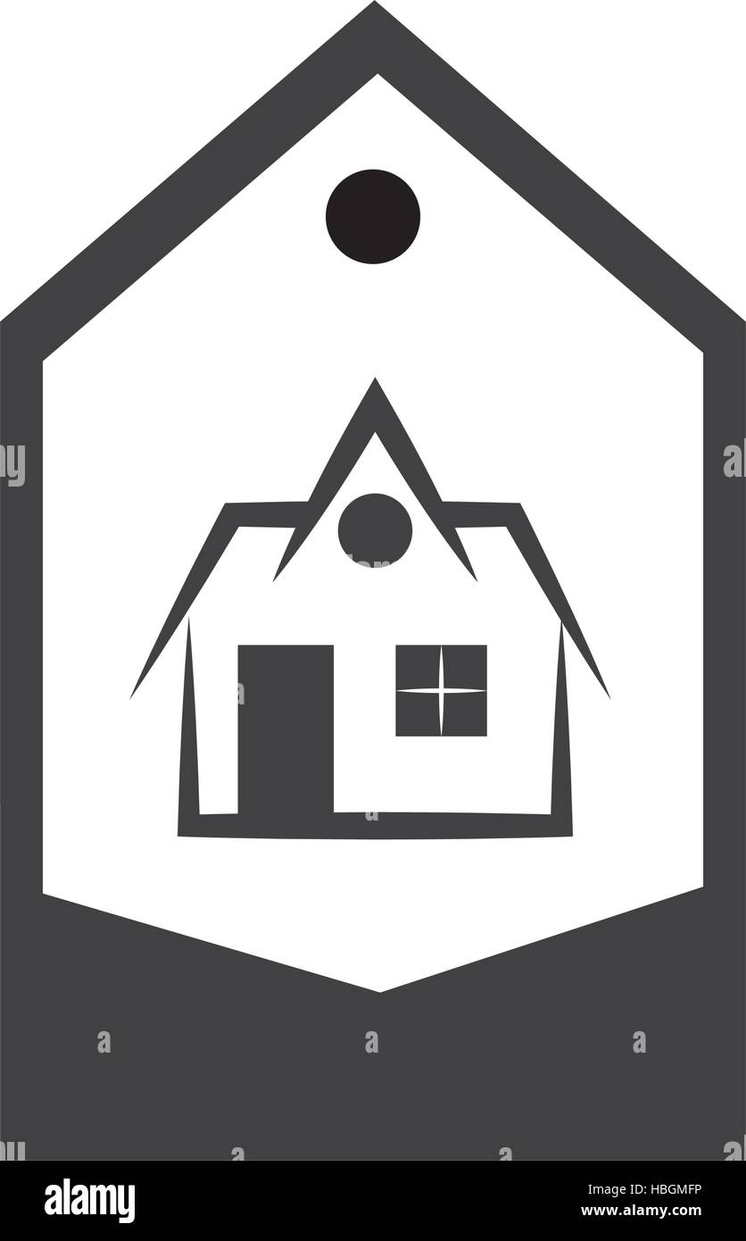 real estate house in tag vector illustration design Stock Vector Image ...