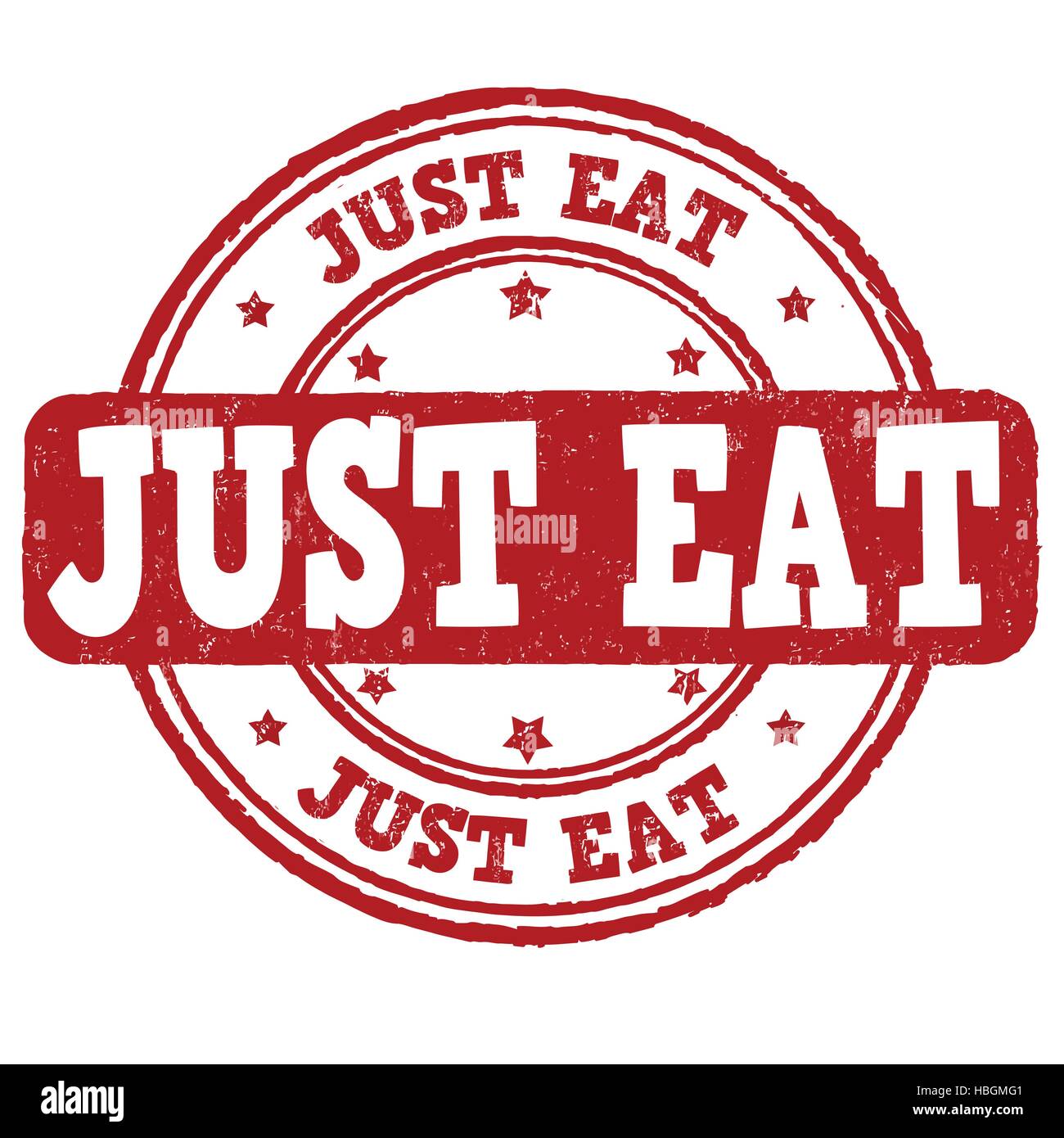 Just eat food sign Stock Vector Images - Alamy