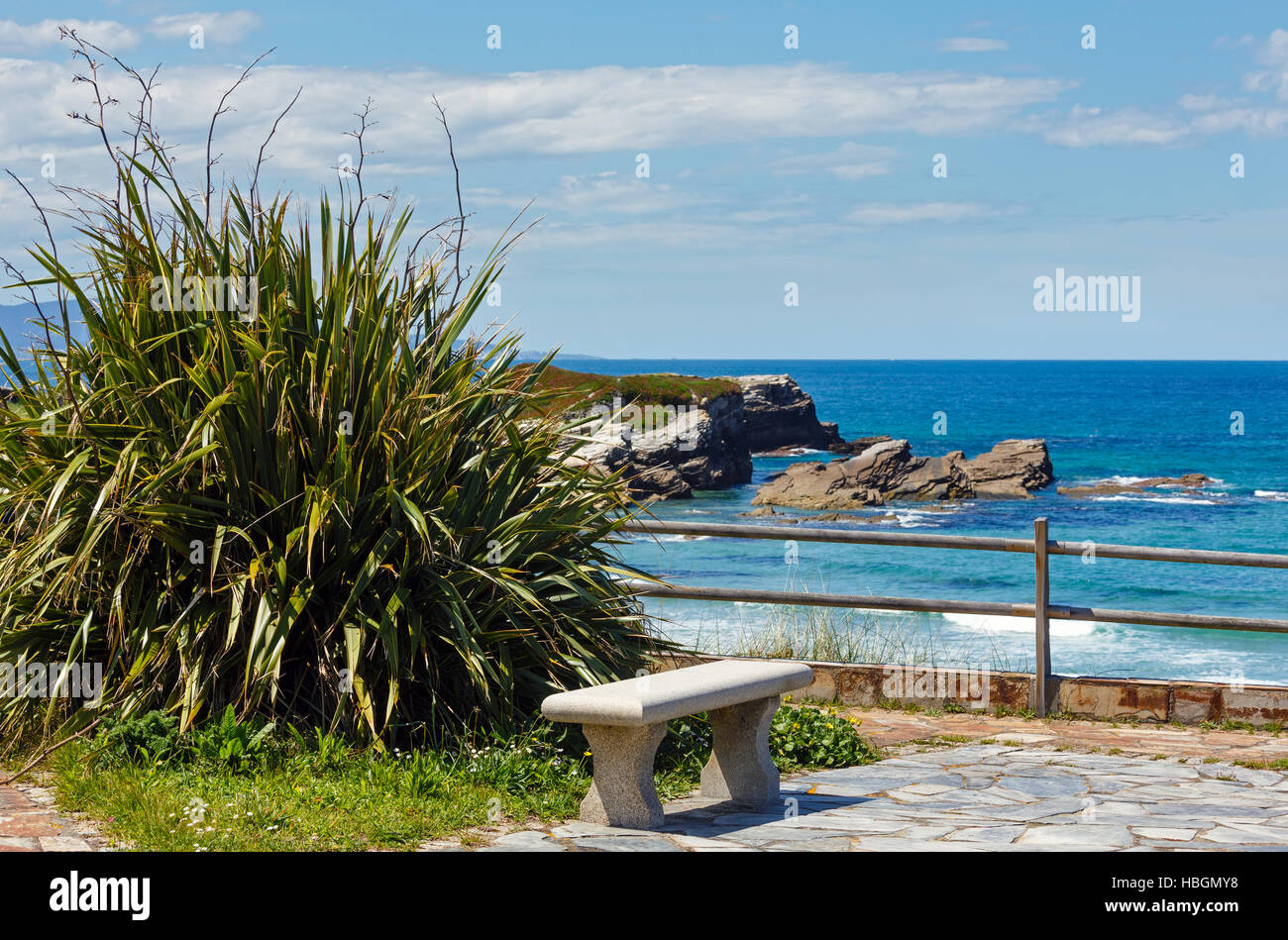 Sea view from observation area Stock Photo - Alamy