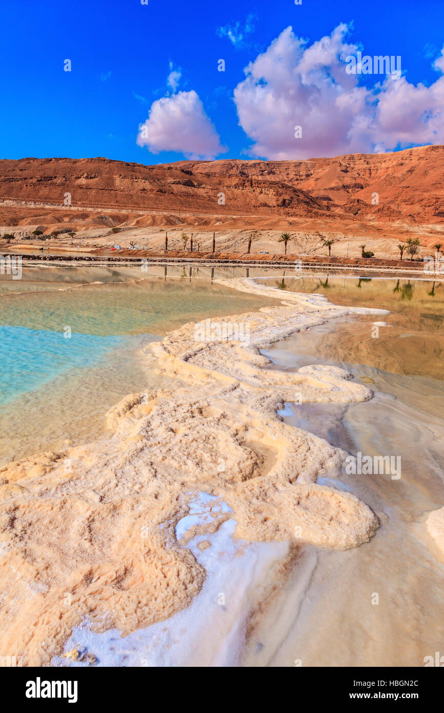 The evaporated salt a water surface Stock Photo - Alamy