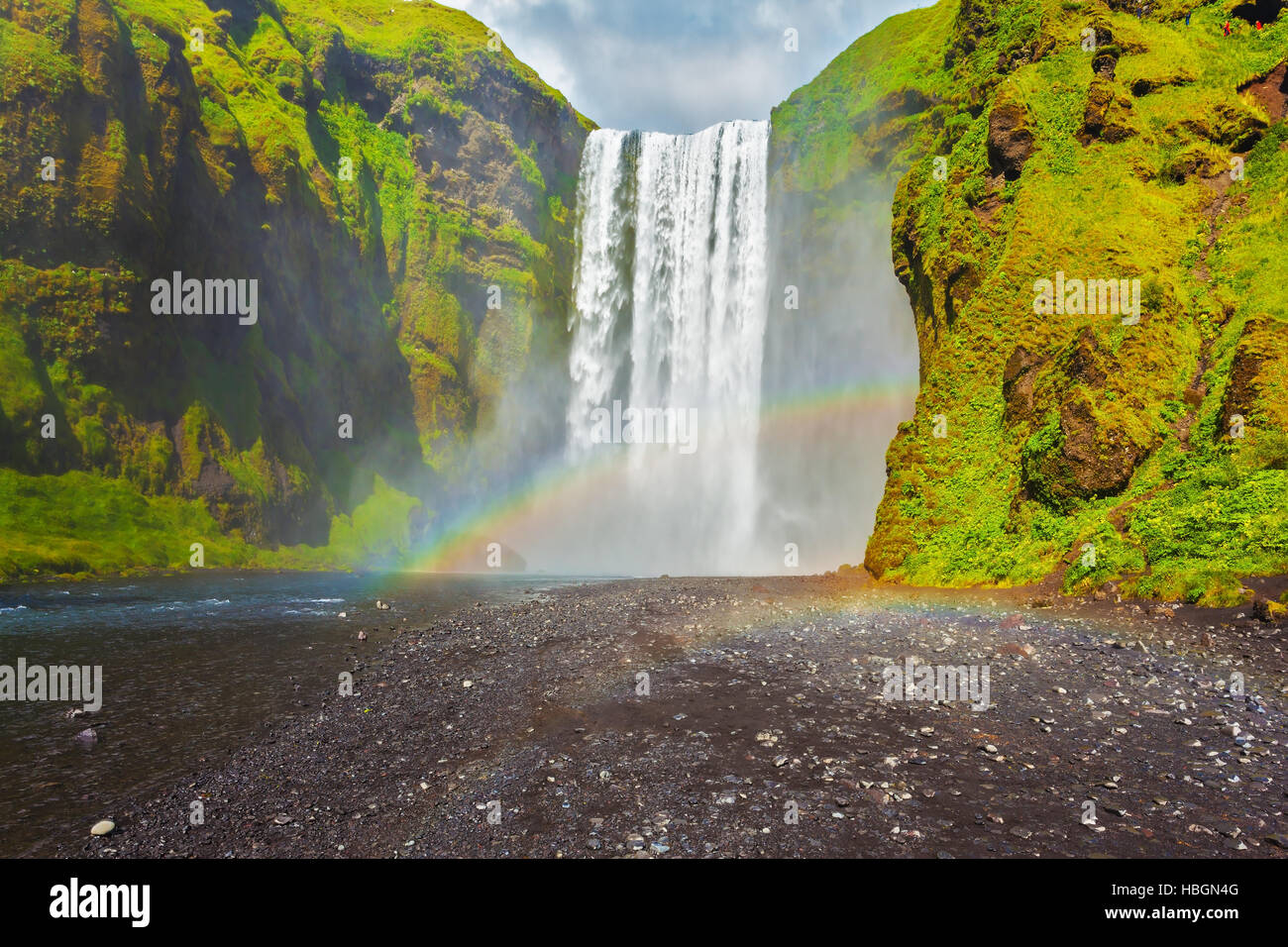 The waterfall Skogafoss Stock Photo - Alamy