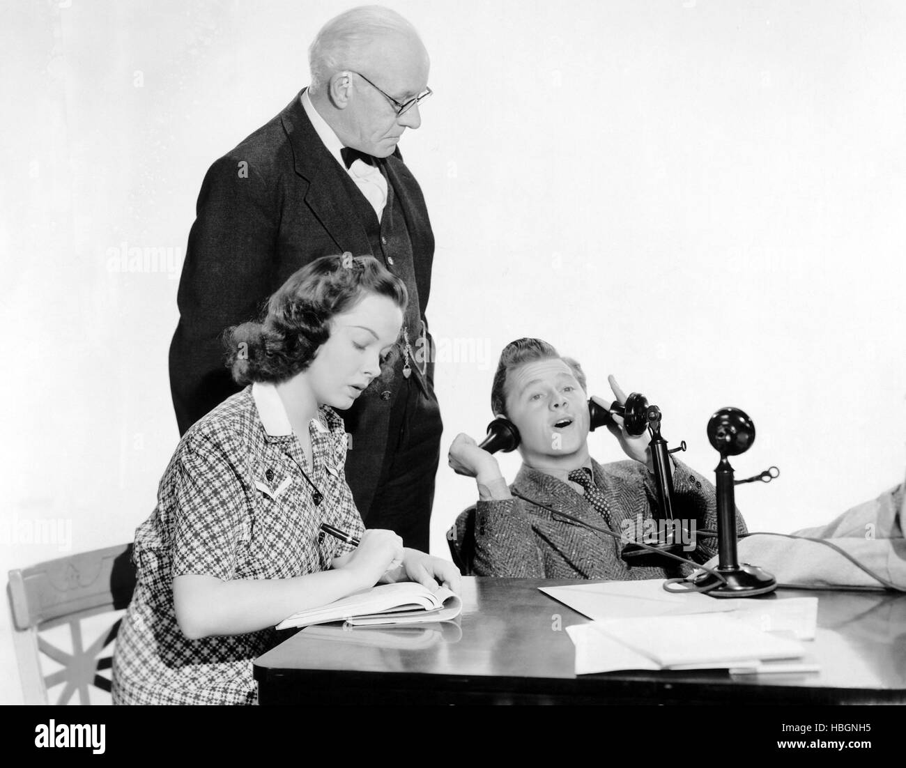 ANDY HARDY'S PRIVATE SECRETARY, from left, Kathryn Grayson, Lewis Stone ...