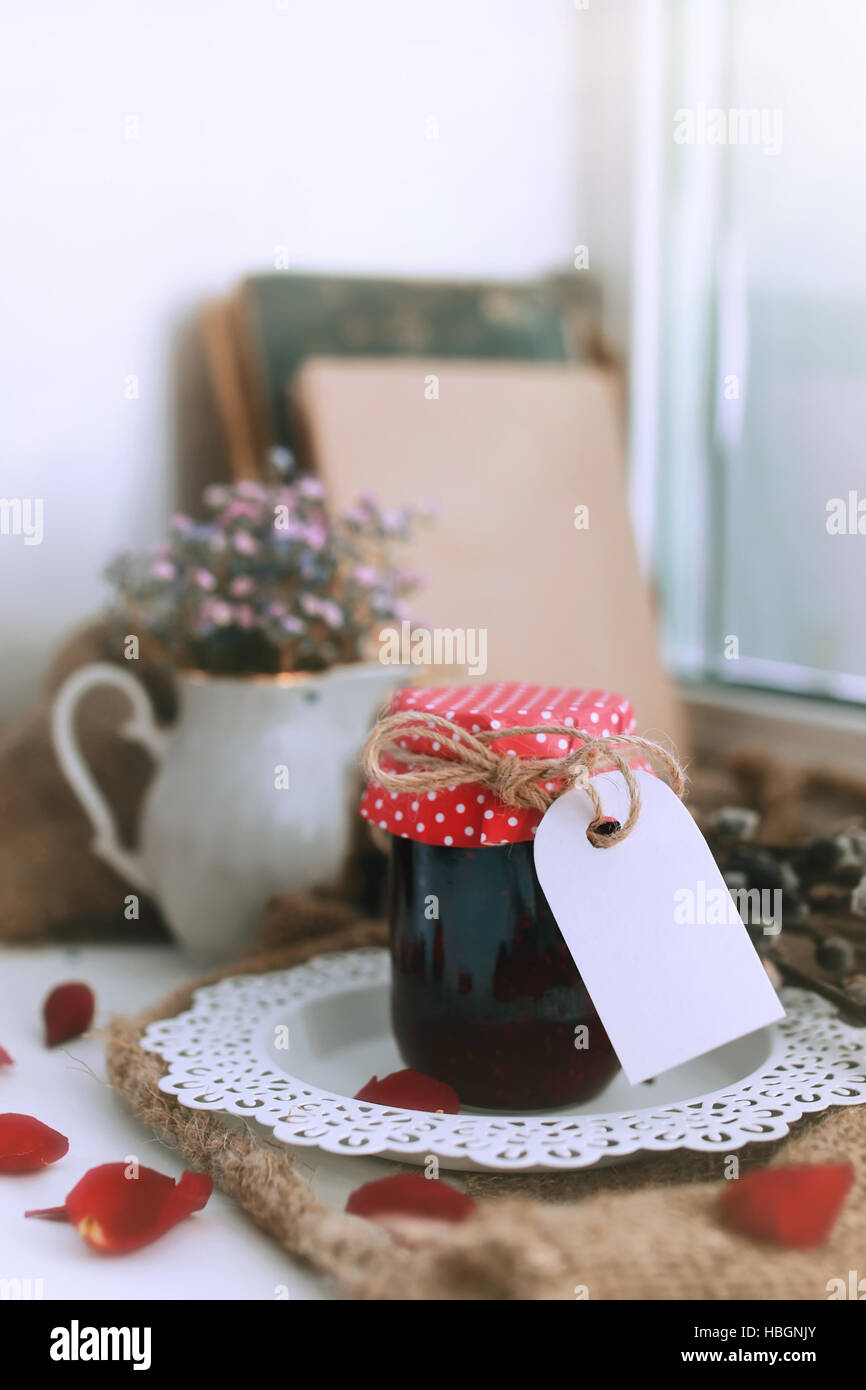 harvest rustic homemade jam Stock Photo - Alamy