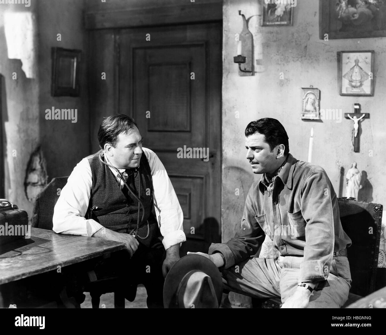 ANGEL IN EXILE, from left, Thomas Gomez, John Carroll, 1948 Stock Photo ...