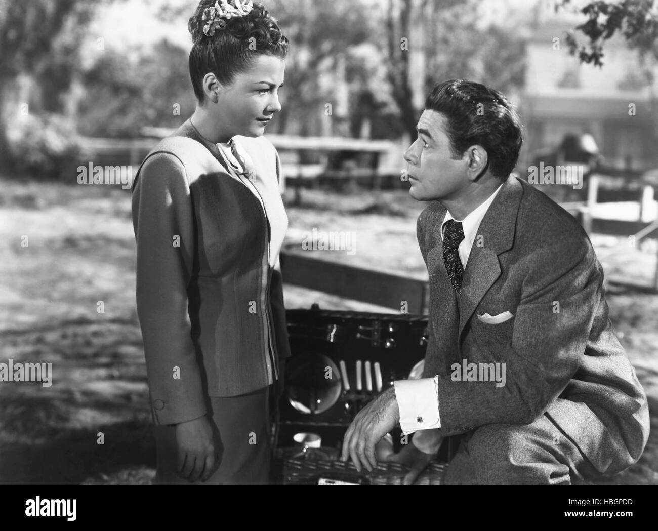 ANGEL ON MY SHOULDER, from left, Anne Baxter, Paul Muni, 1946 Stock ...