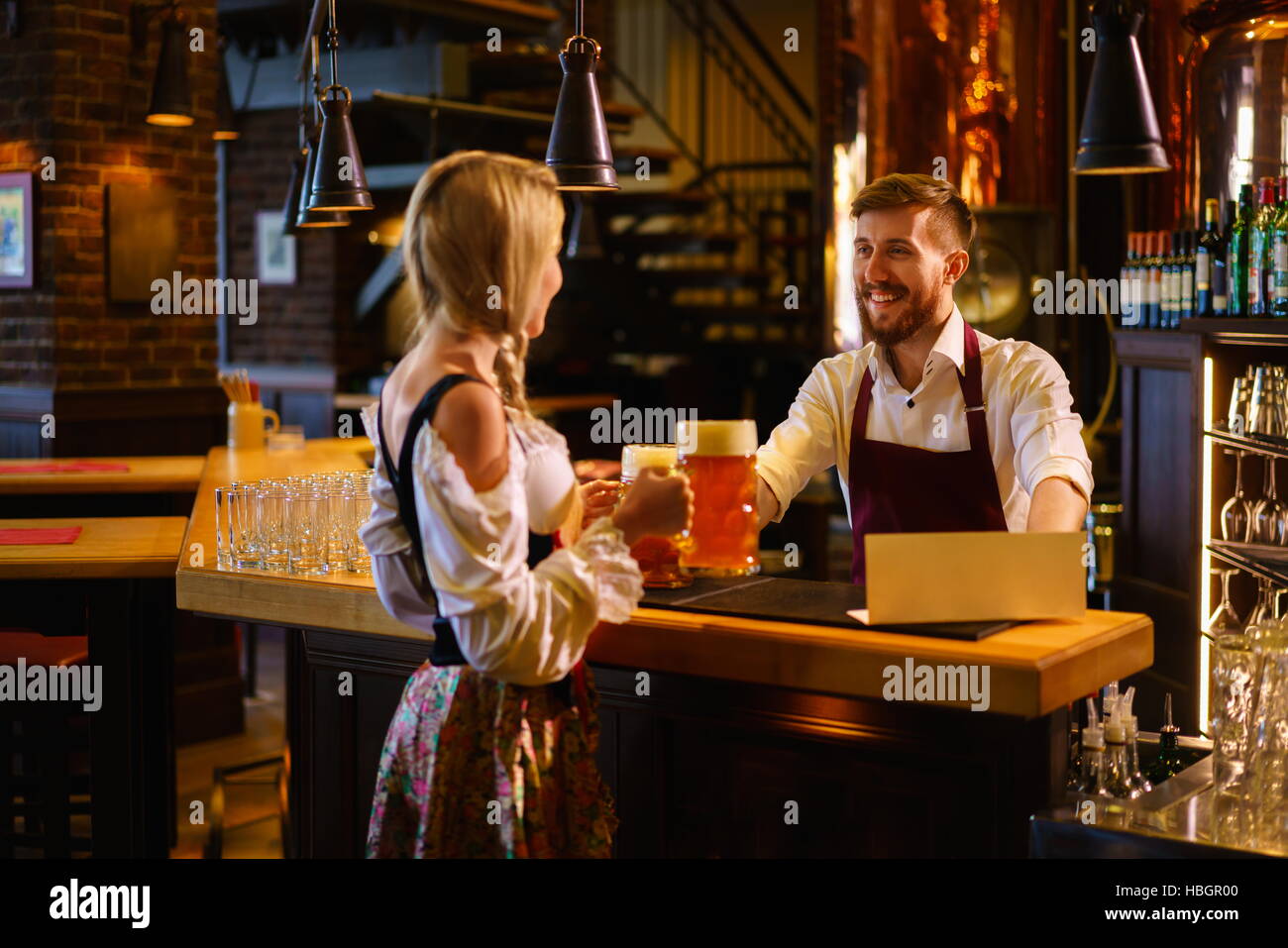 People working bar hi-res stock photography and images - Alamy