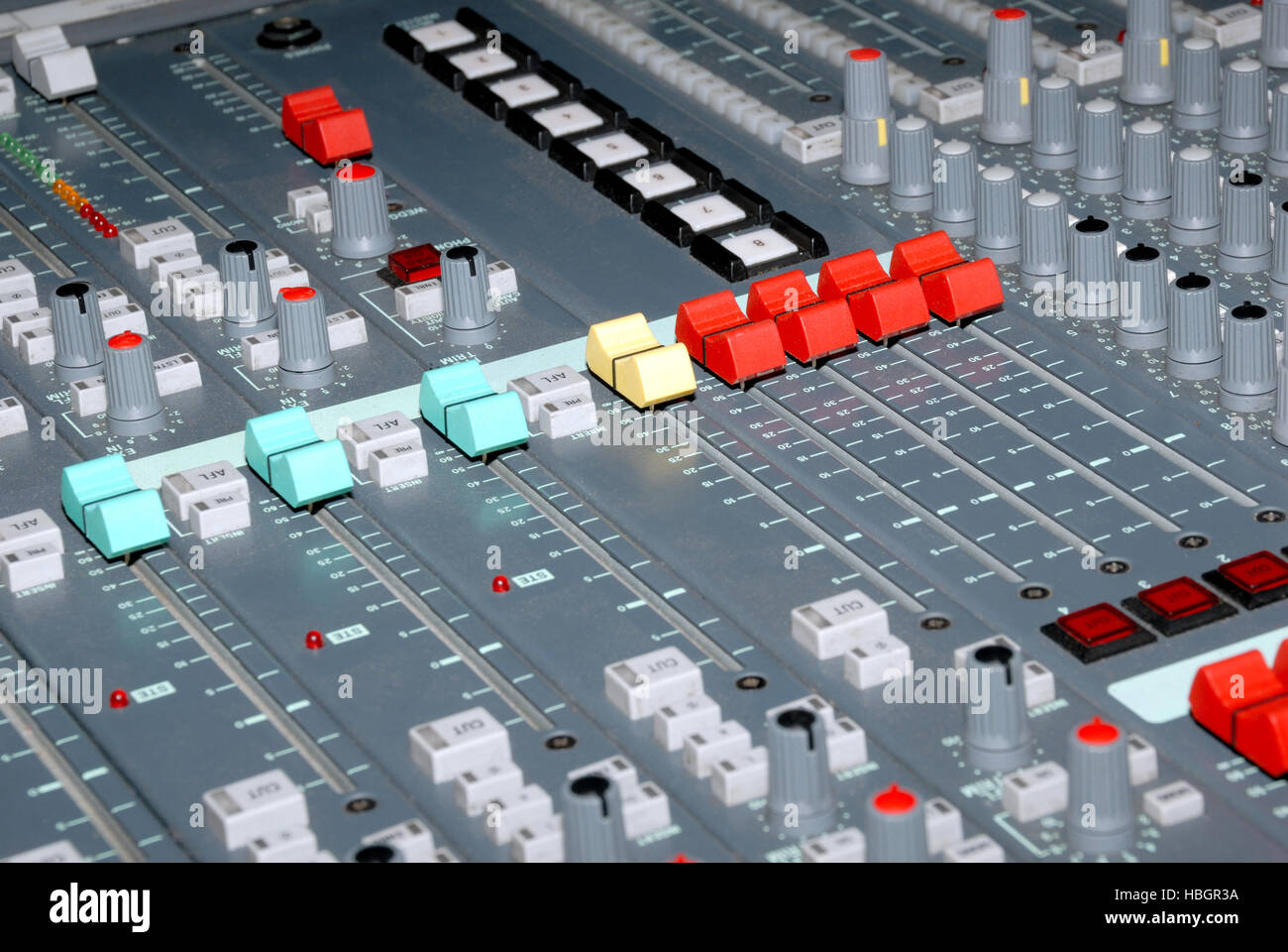 Sound mixing console Stock Photo - Alamy