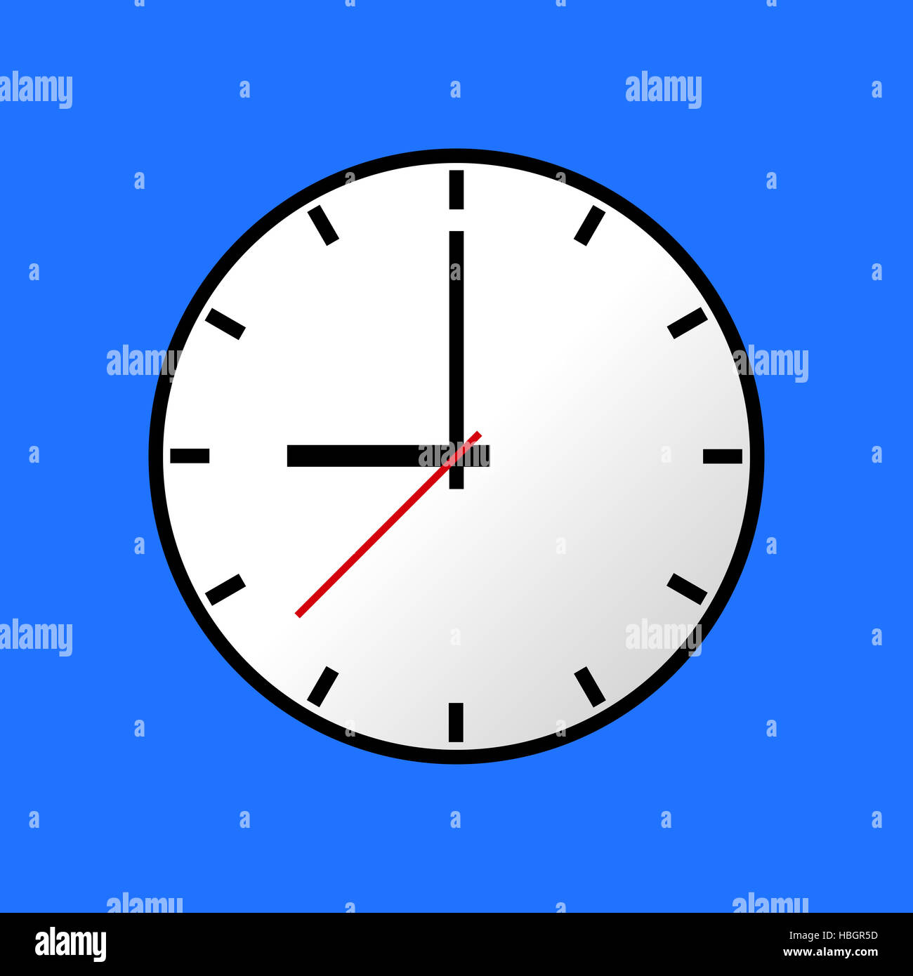 An illustration of a silhouette clock. hi-res stock photography and ...