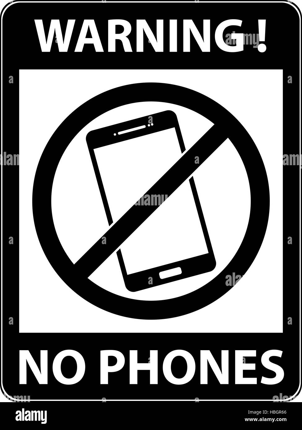 Cell phone prohibition sign Black and White Stock Photos & Images - Alamy