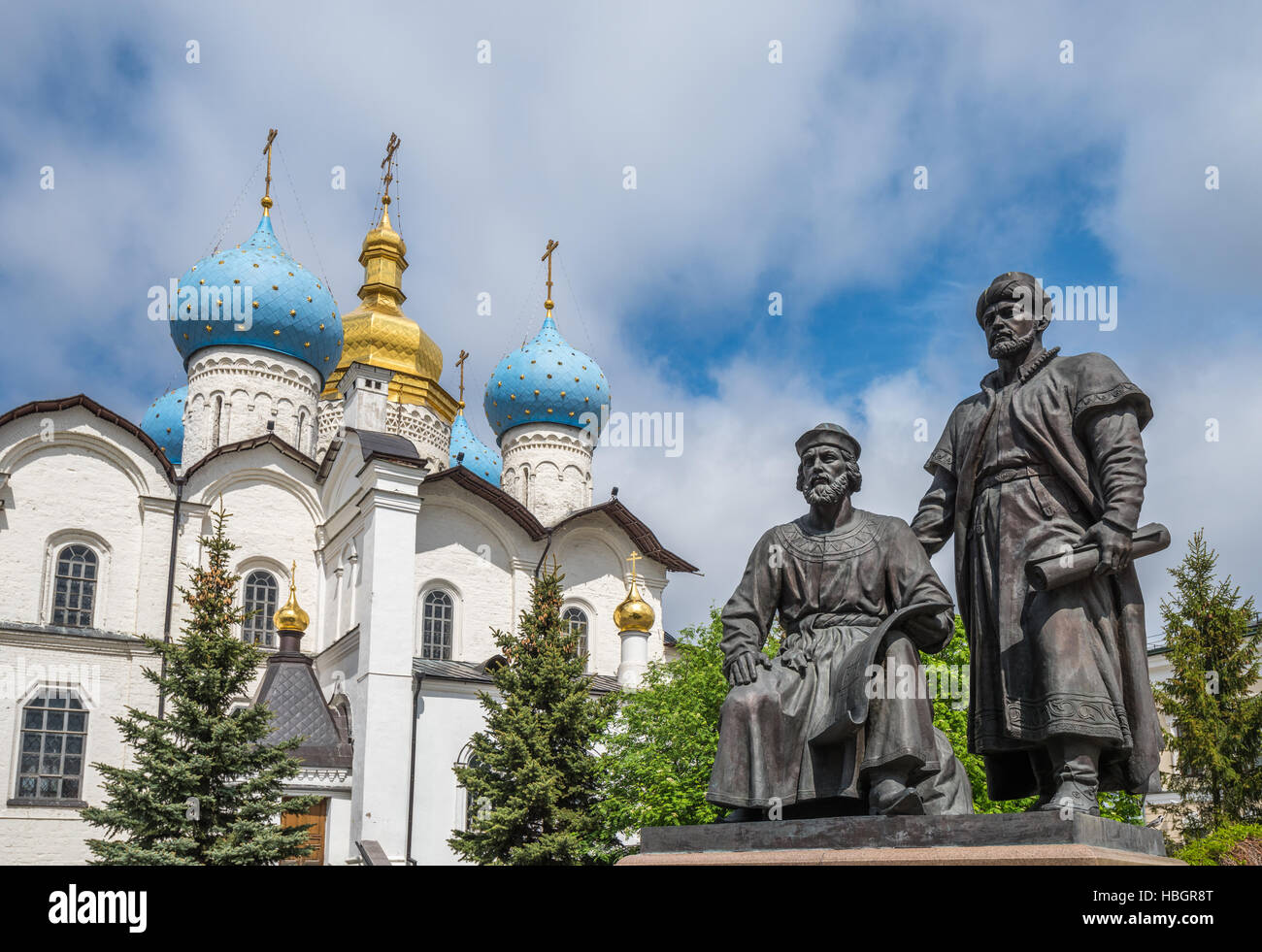 Statues of architects, Kazan Kremlin, Russia Stock Photo - Alamy