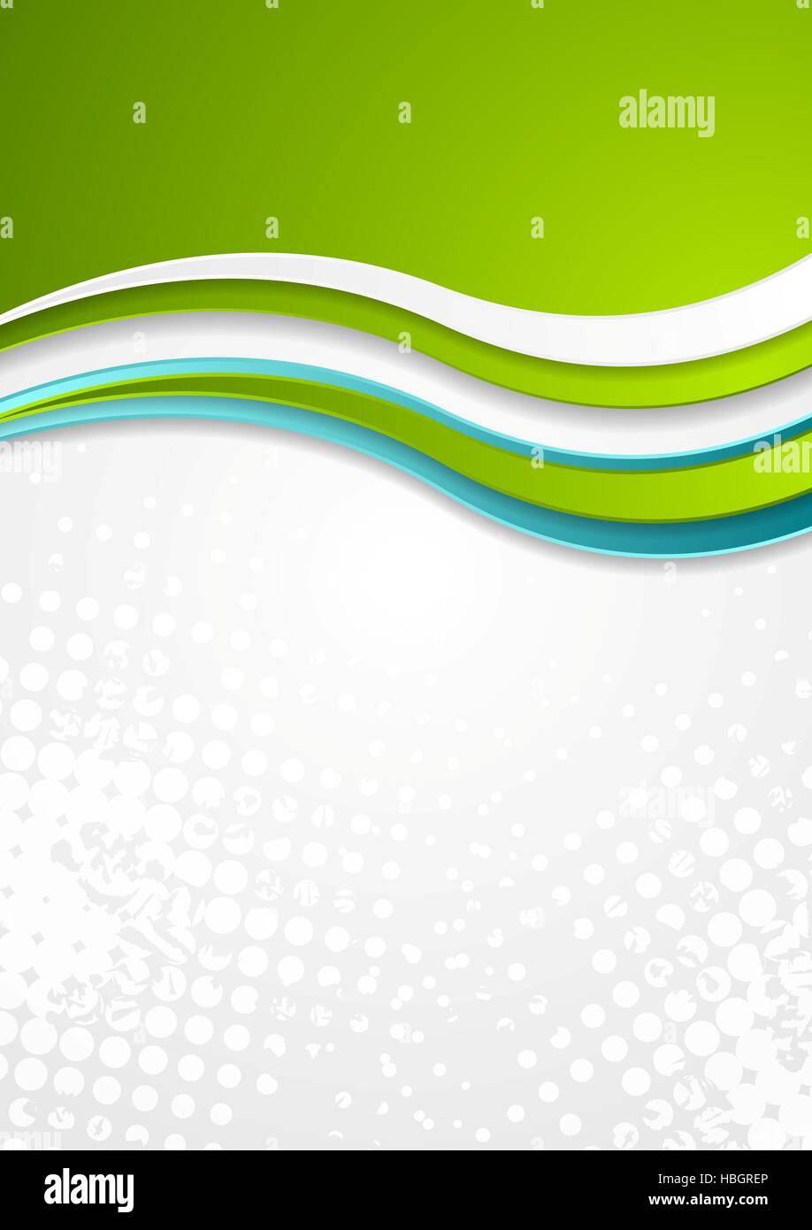 Abstract bright corporate wavy flyer design Stock Photo - Alamy