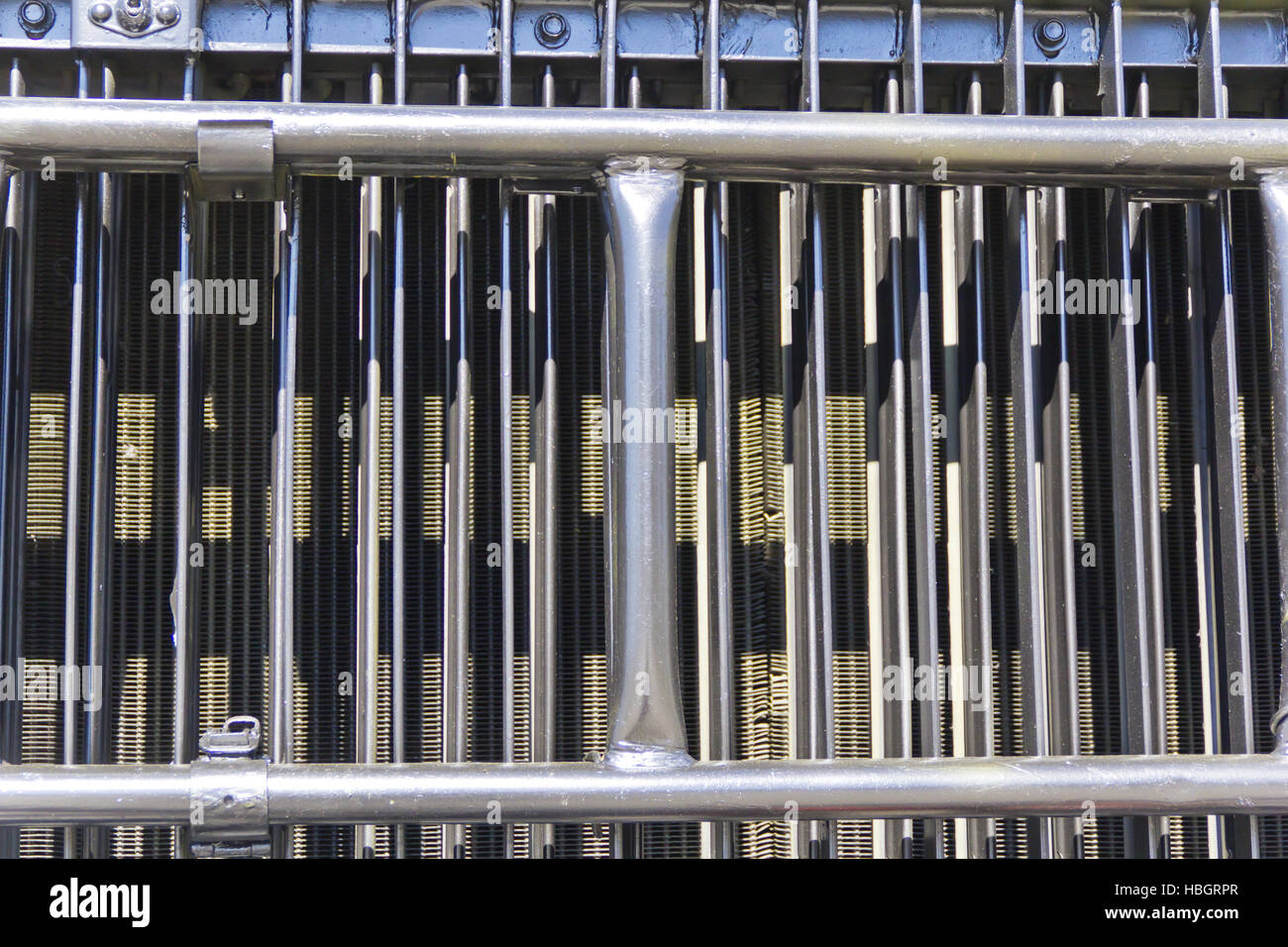 Radiator grille of military transport Stock Photo - Alamy