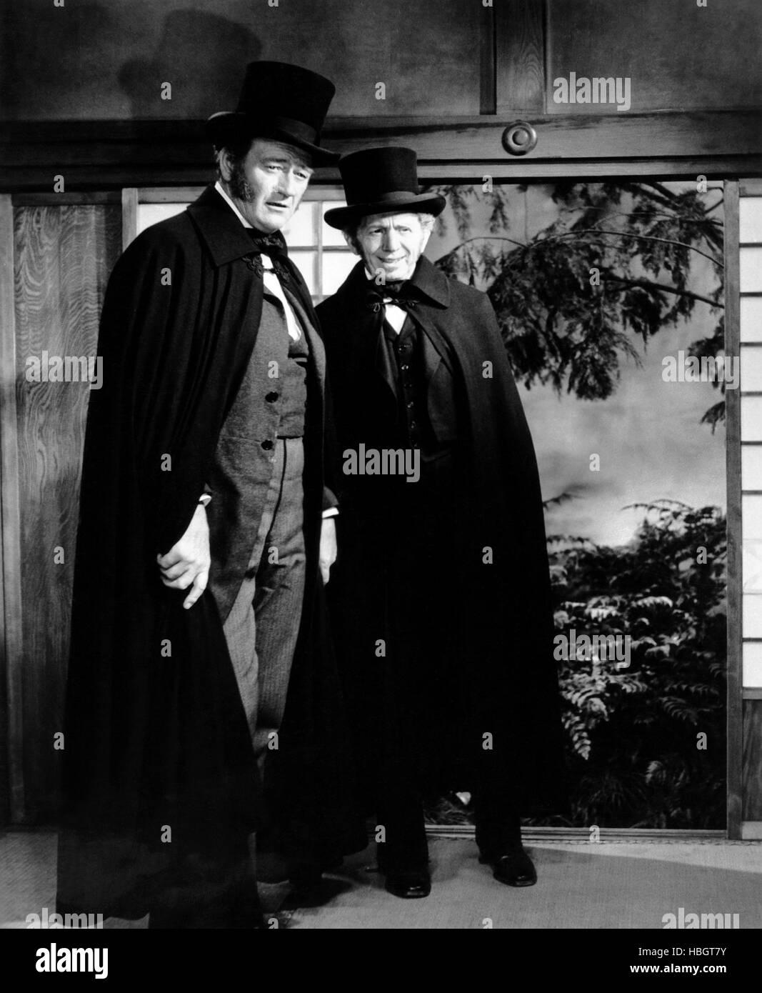 THE BARBARIAN AND THE GEISHA, from left, John Wayne, Sam Jaffe, 1958 ...