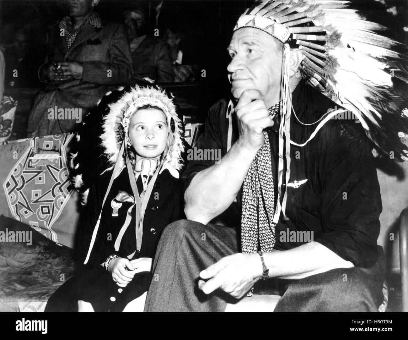 BAD BASCOMB, Margaret O'Brien, Wallace Beery, on-set, 1946 Stock Photo ...