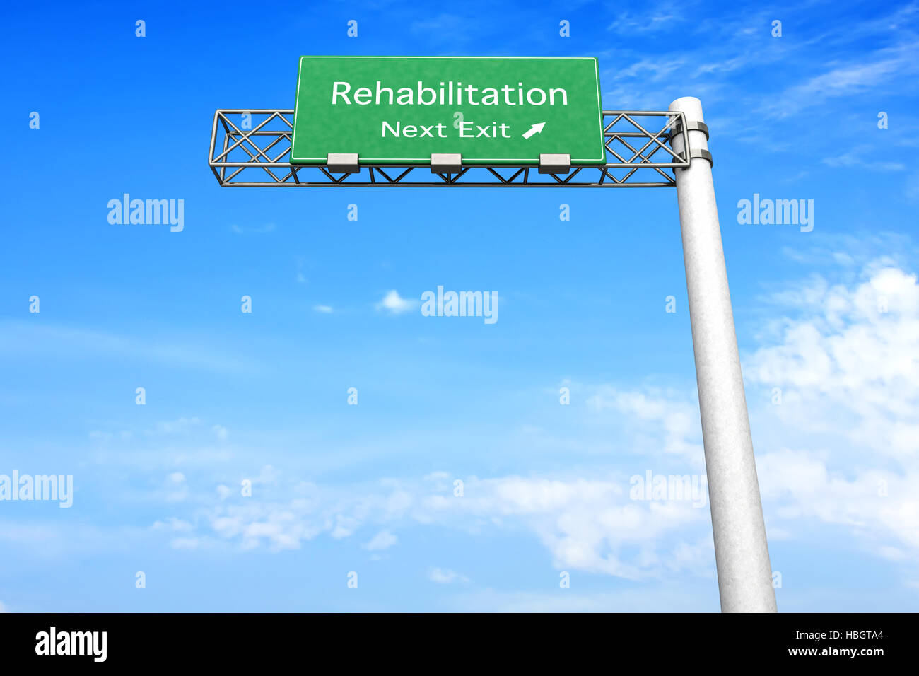 Highway Sign - Rehabilitation Stock Photo - Alamy