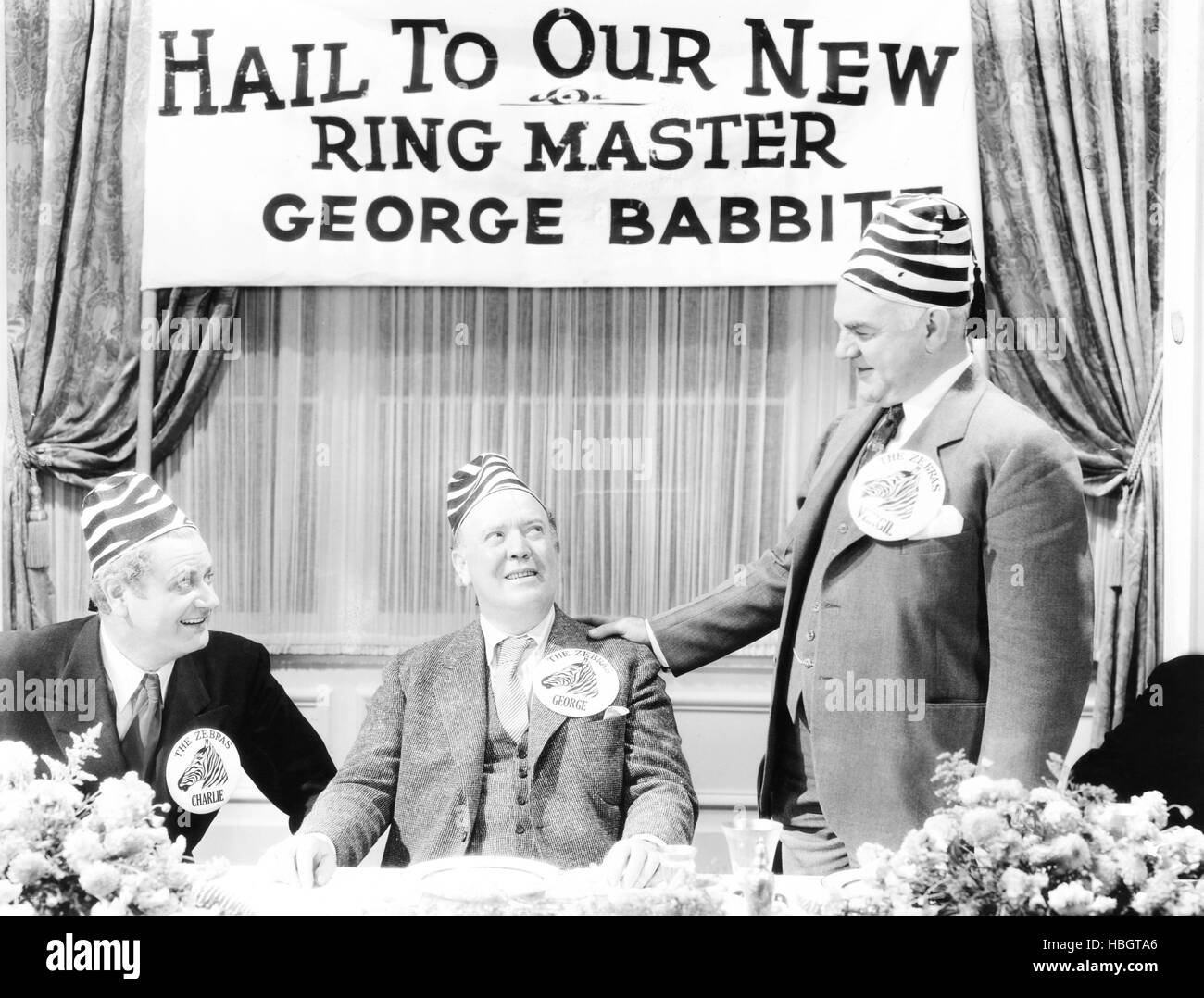 BABBITT, from left: Alan Hale, Guy Kibbee, Berton Churchill, 1934 Stock ...