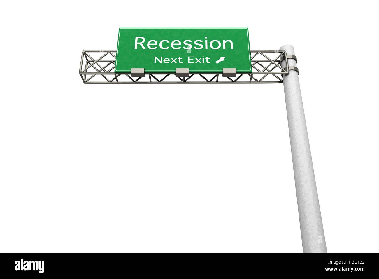 Highway Sign - Recession Stock Photo - Alamy