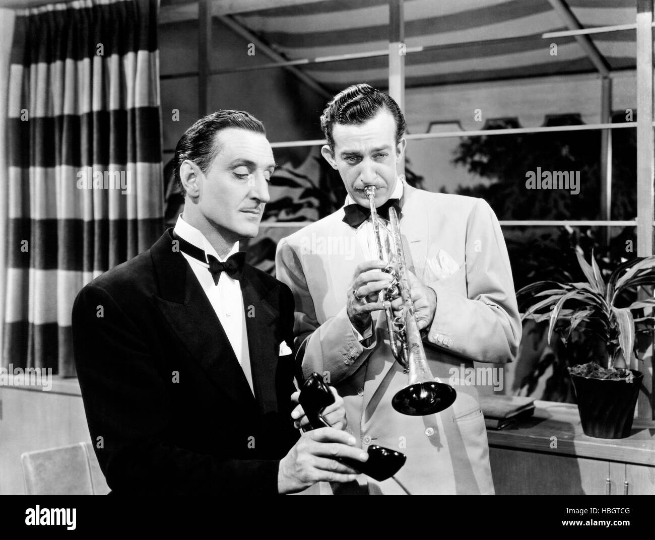 BATHING BEAUTY, from left, Basil Rathbone, Harry James, 1944 Stock ...