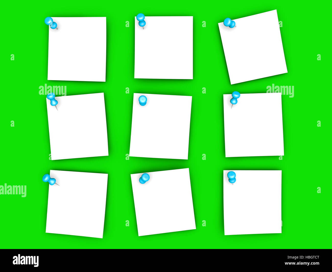 Pinned paper notes Stock Photo - Alamy